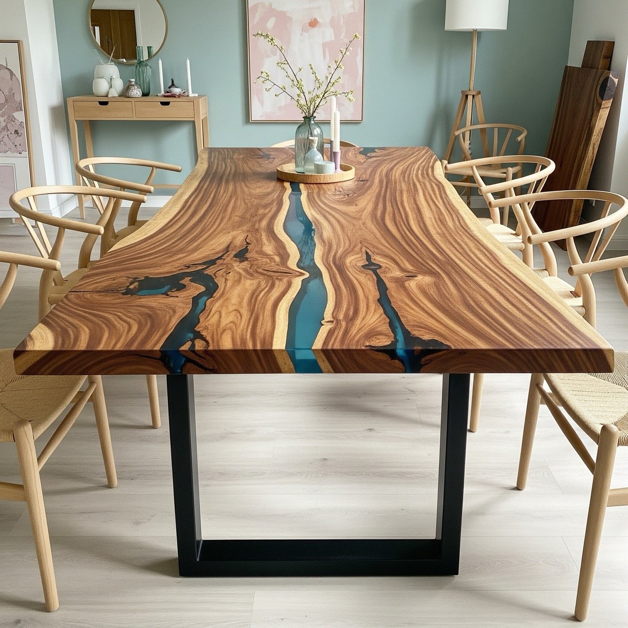 Epoxy River Table — Transparent - Unika Design